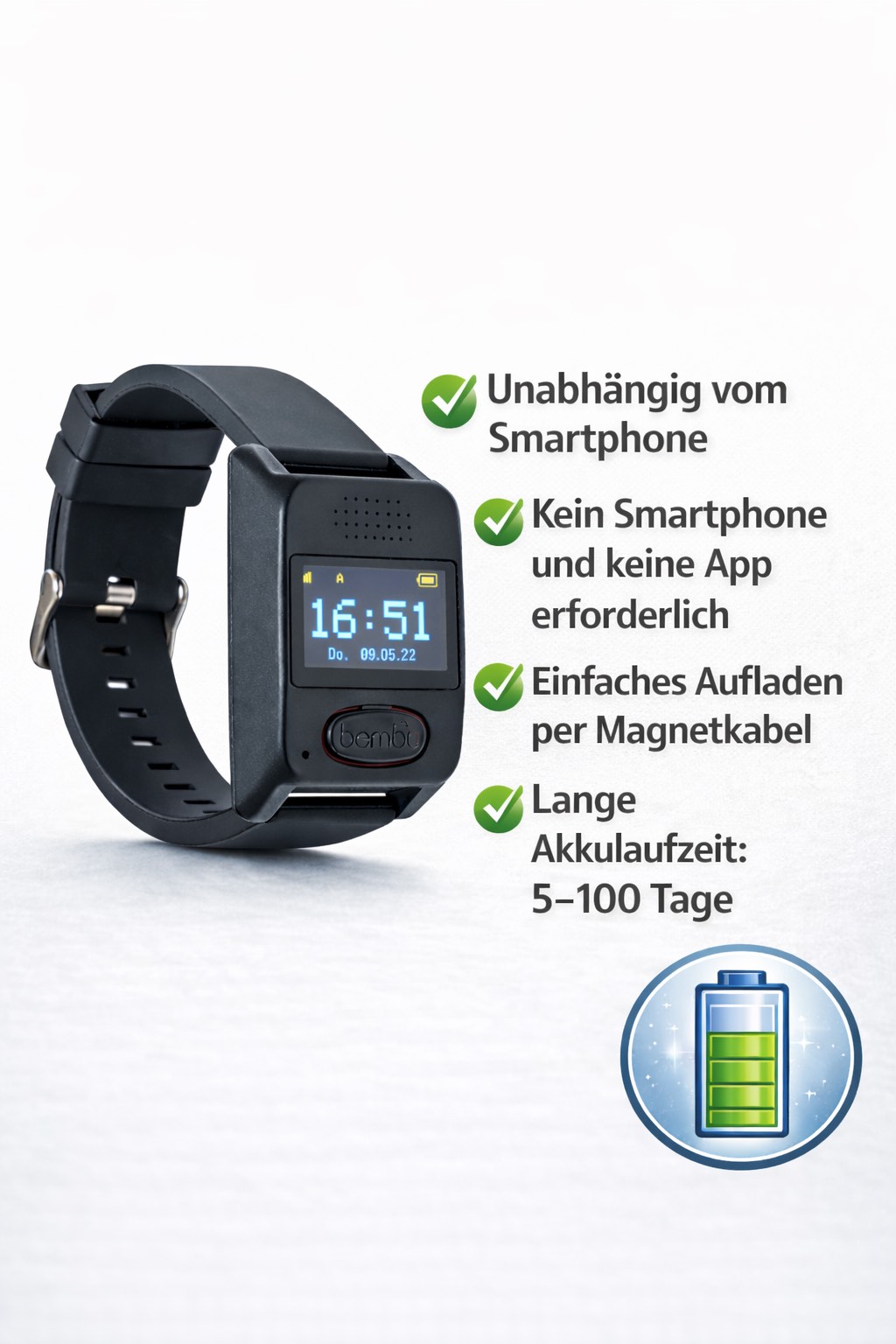 Emergency watch with GPS & fall detection - Alarm bands | Emergency ...